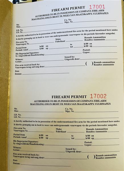 Firearm register permit